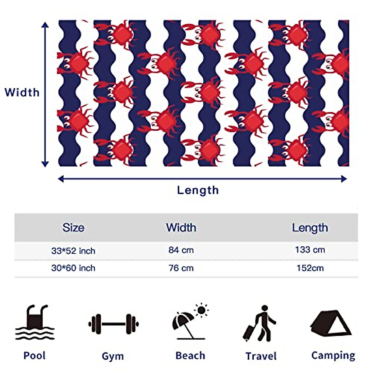 Gyapuk Crown Pattern,Extra Large Beach Towel,Shining Princess Crown,Made from Microfiber Material for Unisex,Pink,30x60in