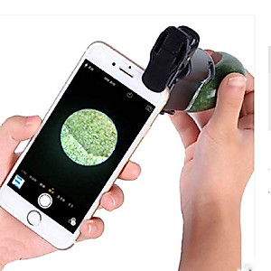 Magnifier High Magnification 100 Times Mobile Phone Magnifier Optical 60 Times LED Light High Magnification Portable Microscope Toys Games Hobbies