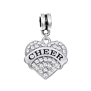 LaBenie Dangle Clear Crystal Cheer Charm Bead