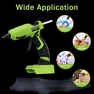 50W Cordless Hot Glue Gun for Black&decker 20V Max Li-ion Battery,3-5 minutes Fast Preheating with 30pcs Glue Sticks DIY Repair Tool(Battery Not Included)