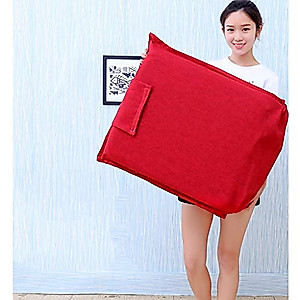 GYDJBD Classic Style Single Lazy Sofa with 5-Speed Adjustment of Backrest, Steel Frame Structure, Foldable Built-in Zip, Easy to Clean (Color : Red)
