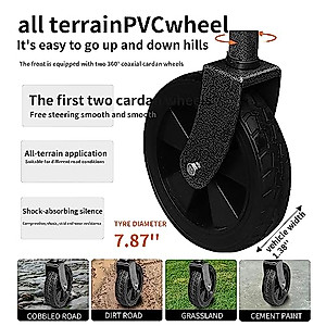 ccko Wagon Cart Collapsible Wagon Foldable Wagon Utility Wagon Folding Wagon Beach Wagon Beach Trolley Cart Large Capacity Wagons (Silver)