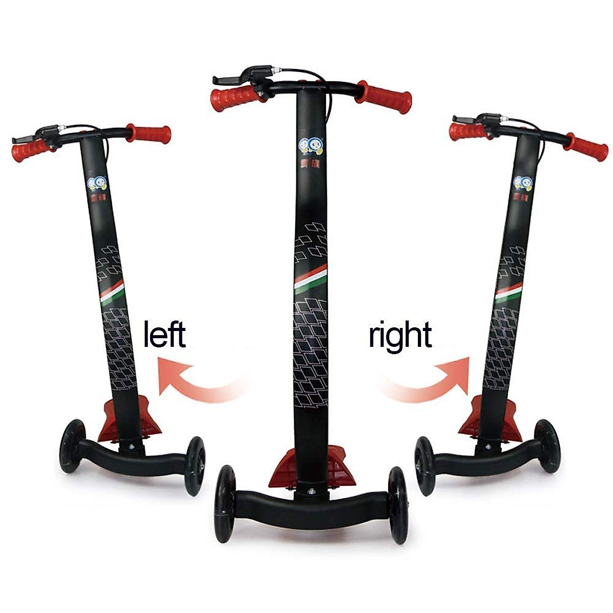 ygqtbc Swing Scooter Foldable Wiggle Kick Scooters Self Propelling Speeder Outdoor Sports with Height Adjustable Handlebar for Boys/Girl/Kids LED Light-Up Wheels (Color : Pink)