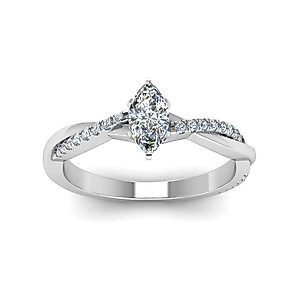 SISGEM 10K 14K 18K Gold Marquise Cut Moissanite Engagement Rings Set,1.84/2.84 CTW Infinity Twist Rings Set for Women Wedding Engagement Anniversary Bands Set Free Engraved (14K-1.84 cttw.)