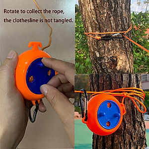 WaWacomp Portable Travel Clothesline is 32 Ft Retractable Clothesline for Indoor Clothes Lines and Outdoor Camping Clothesline with 10 Positioning Snaps, 10 Clothespins (1 Retractable)