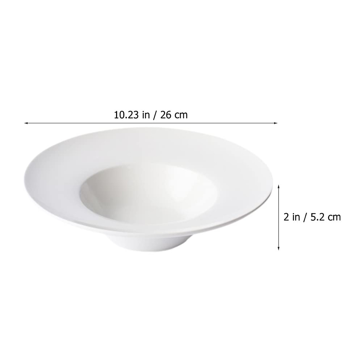 BESTonZON Rim Pasta Bowls Soup Bowl Porcelain Rimmed Deep Plate Ceramic Dessert Salad Shallow Bowl Dinner Serving Plate Snack Dish Appetizer Tray for Eating Oven Safe
