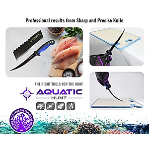 Pro 3-in-1 Set: 6.5” Fish Fillet/Boning Knife - 12” Non-slip Cutting Board - Ceramic Knife Sharpener