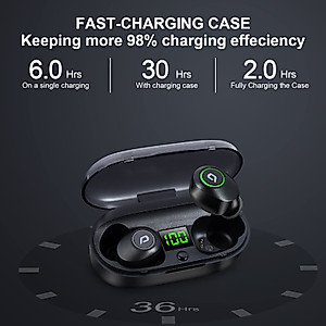 Bluetooth Headphones Wireless Earbuds with Wireless Charging Case IPX7 Waterproof Stereo Headphones in Ear Headset Premium Sound