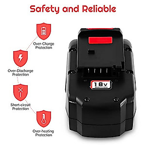 OHYES BAT 18 Volt PC18B Replacement Battery Compatible with Porter Cable 18V Battery PC18B-2 PCC489N PC18BLEX 2Packs