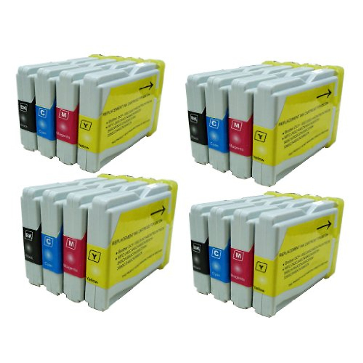 16-Pack US Patented Compatible Ink Cartridges for Brother LC51 MFC 230C 240C 350C 440CN 465CN 3360C 5460CN 5860CN 665CW 685CW 845CW 885CW
