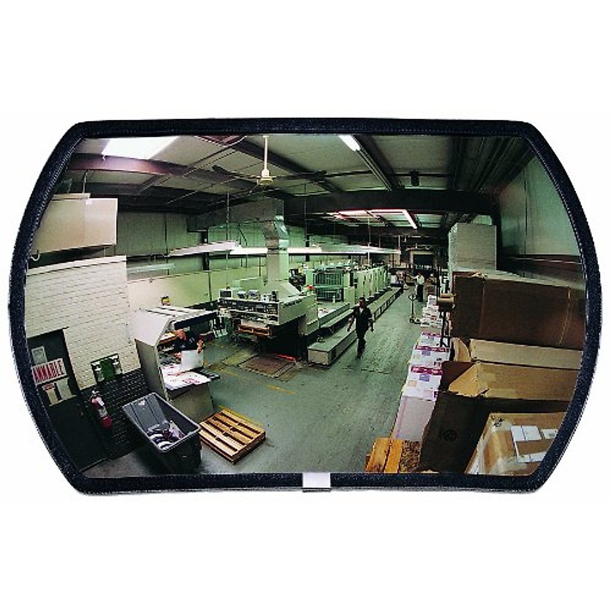 See All RR1218 Round Rectangular Glass Indoor Convex Security Mirror, 18" Length x 12" Width (Pack of 1)