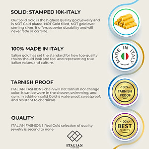 Italian Fashions 10K White Solid Gold Italian Diamond Cut 1mm Rope Chain Necklace Thin Thin Lightweight Strong With Gift Pouch (18 Inches White-Gold ITALY)