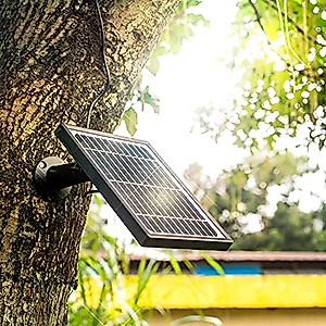 Solar Panel Compatible with DIHOOM Wireless Rechargeable Battery Security Camera, IP65 Waterproof Solar Panel with USB Cable, Non-Stop Power Supply for Wire Free Outdoor Indoor WiFi Camera