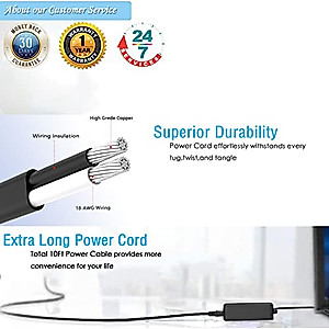 AC Charger Fit for Acer-Aspire E15 ES15 F15 3 E5-575 E5-575G E5-573 E5-573G E5-574 E5-574G E5-571 E5-571G E5-571P ES1-512 E5-575G-57D4 Laptop Adapter Power Supply Cord