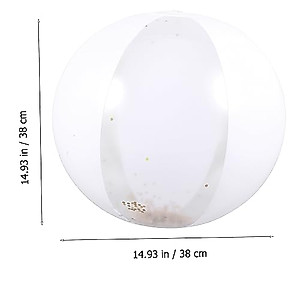 Kisangel 3pcs Glitter Beach Ball Summer Pool for Kids Mini Inflatable Pool Mini Pool for Kids Inflatable Glitter Beach Ball Pool Party Float Inflatable Toy Ball PVC Water Toy for Kids Flash