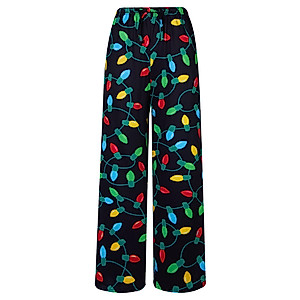 UNICOMIDEA Ugly Christmas Pajama For Boy 3D Colorful Lith Joggers Kid Xams Tie Dye Pant Girls Pyjama Bottoms 10-12 Year Teens Christmas Sleepwear Pants Size 11