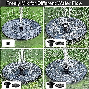 Solar Fountain Water Pump for Bird Bath, 1.4w Portable Submersible Free Standing Solar Outdoor Submersible Fountain Water Pumps Kit for Birdbath Small Pond and Patio Garden Decoration(Blue)