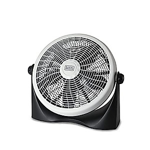 BLACK+DECKER Floor Fan for Home, Garage, Bedroom, or Office, Cooling Fan for Floor with 3 Fan Settings, Quiet Floor Fan with Adjustable Tilt Angle and Sturdy Base