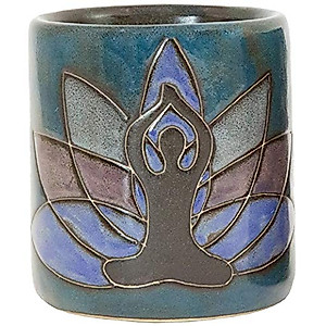 Mara Stoneware Yoga Meditation 16oz Handcrafted Mug
