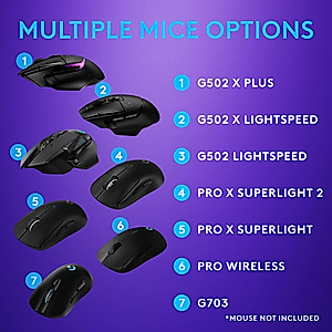 Logitech G POWERPLAY Wireless Charging System for G502 LIGHTSPEED, G502 X PLUS, PRO X Superlight Gaming Mice & more, Wireless Charging Mouse Pad for PC/Mac, in Cloth + Hard Mousepads
