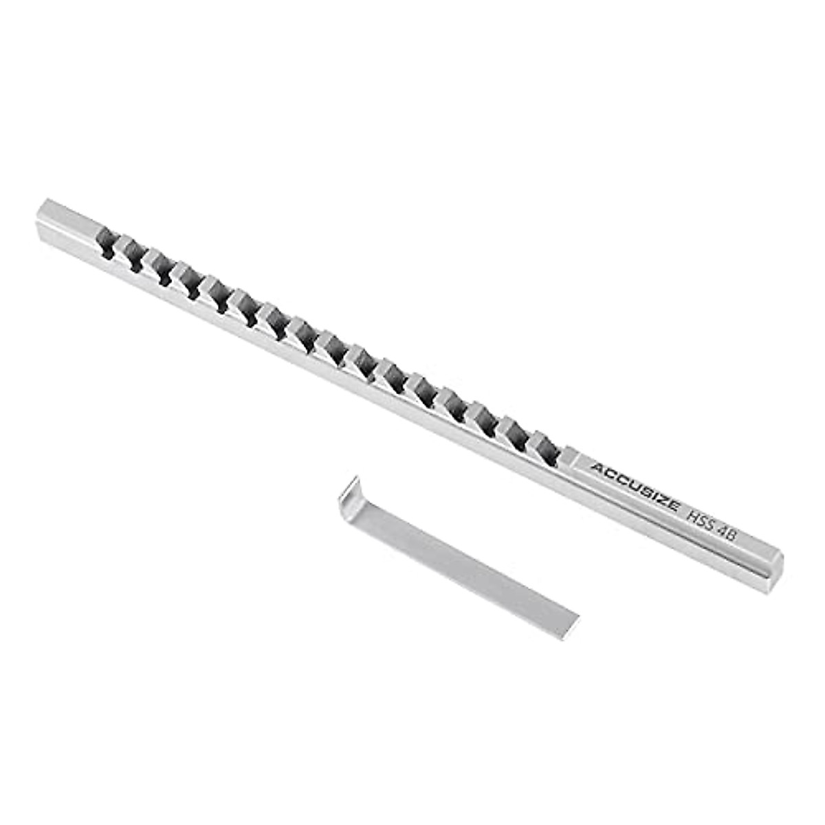 Accusize Industrial Tools 4Mm-B Keyway Broach, 19/64'' to 1-11/16'' Length of Cut, Requires 1 Shim, 5001-0006