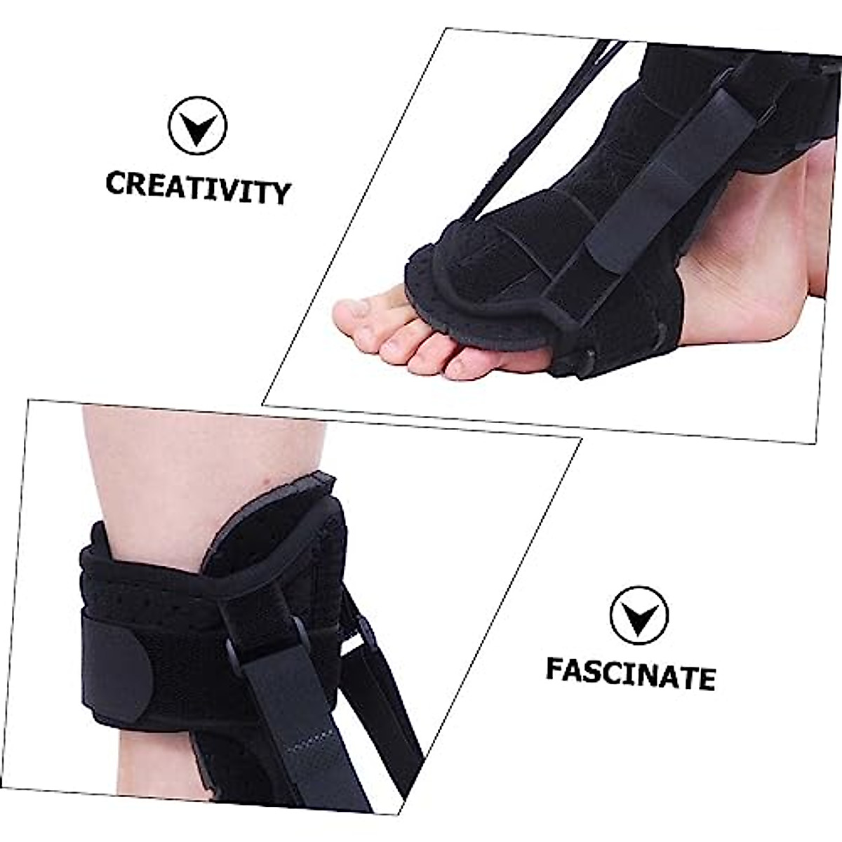 Healvian Foot Drop Orthotics Plantar Fasciitis Splint Night Splints Plantar Fasciitis Brace Foot Brace for Plantar Fasciitis Plantar Fasciitis Night Sock Ankle Splint Home Accessory Strap