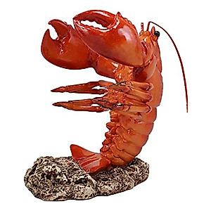 Ebros Nautical Coastal Dancing Red Lobster Drunken Cajun Creole Delight Wine Bottle Holder Caddy Figurine Home Kitchen Dining Party Hosting Decor Sea Life Marine Shell Seafood Shrimping Fishing Statue