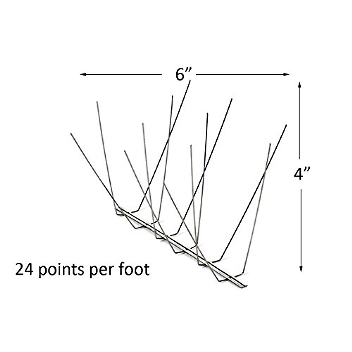 Nixalite Pigeon Spike Stainless Steel Bird Spikes (10 Ft, 5-2 Ft. Strips)
