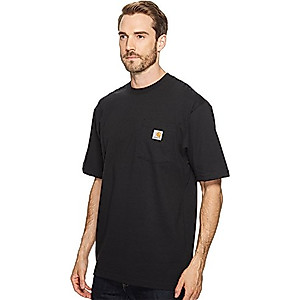 Carhartt Men's Loose Fit Heavyweight Short-Sleeve Pocket T-Shirt, Black
