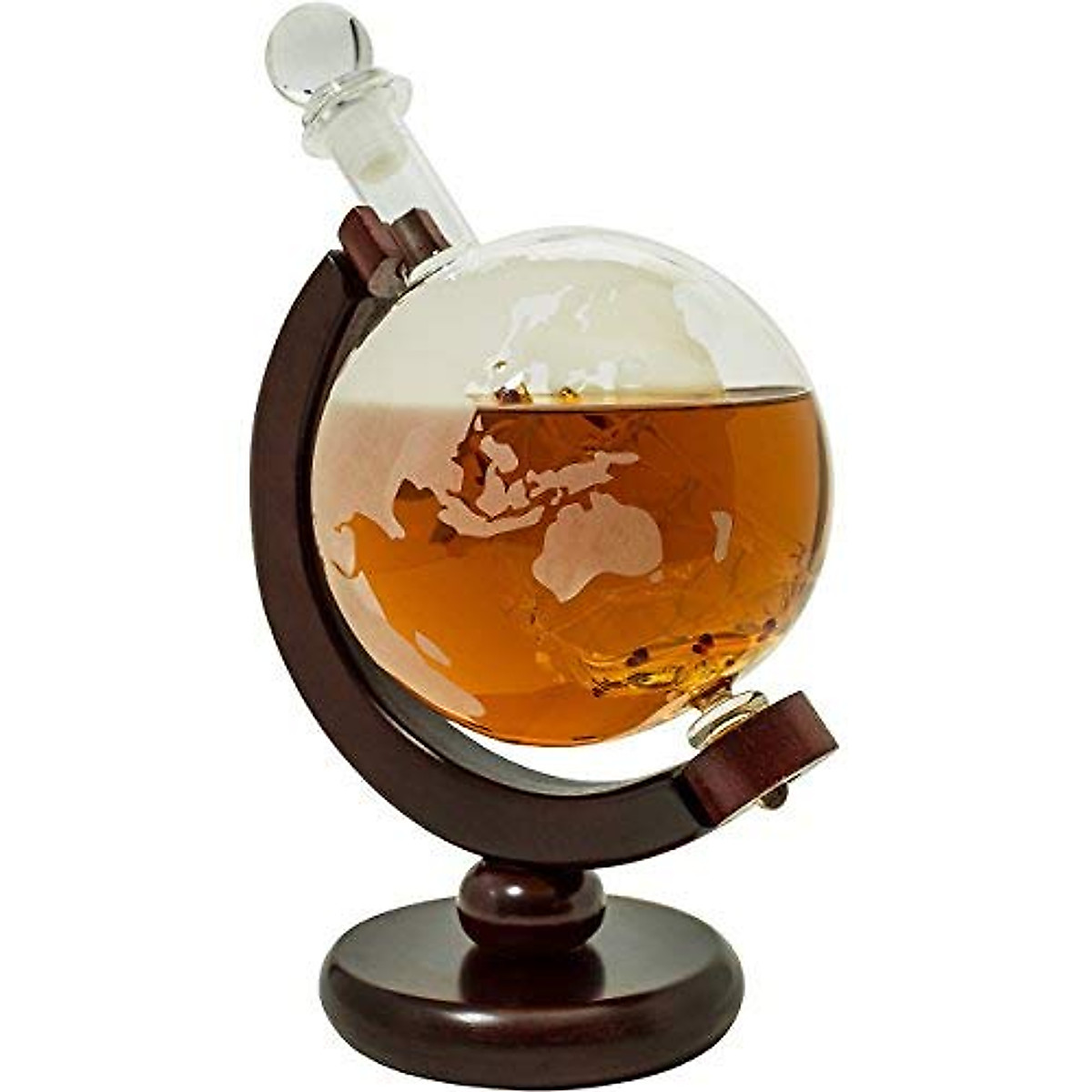 Nakpunar 6 pcs Glass Bottle Stopper with Silicon Plug and Glass Ball Top