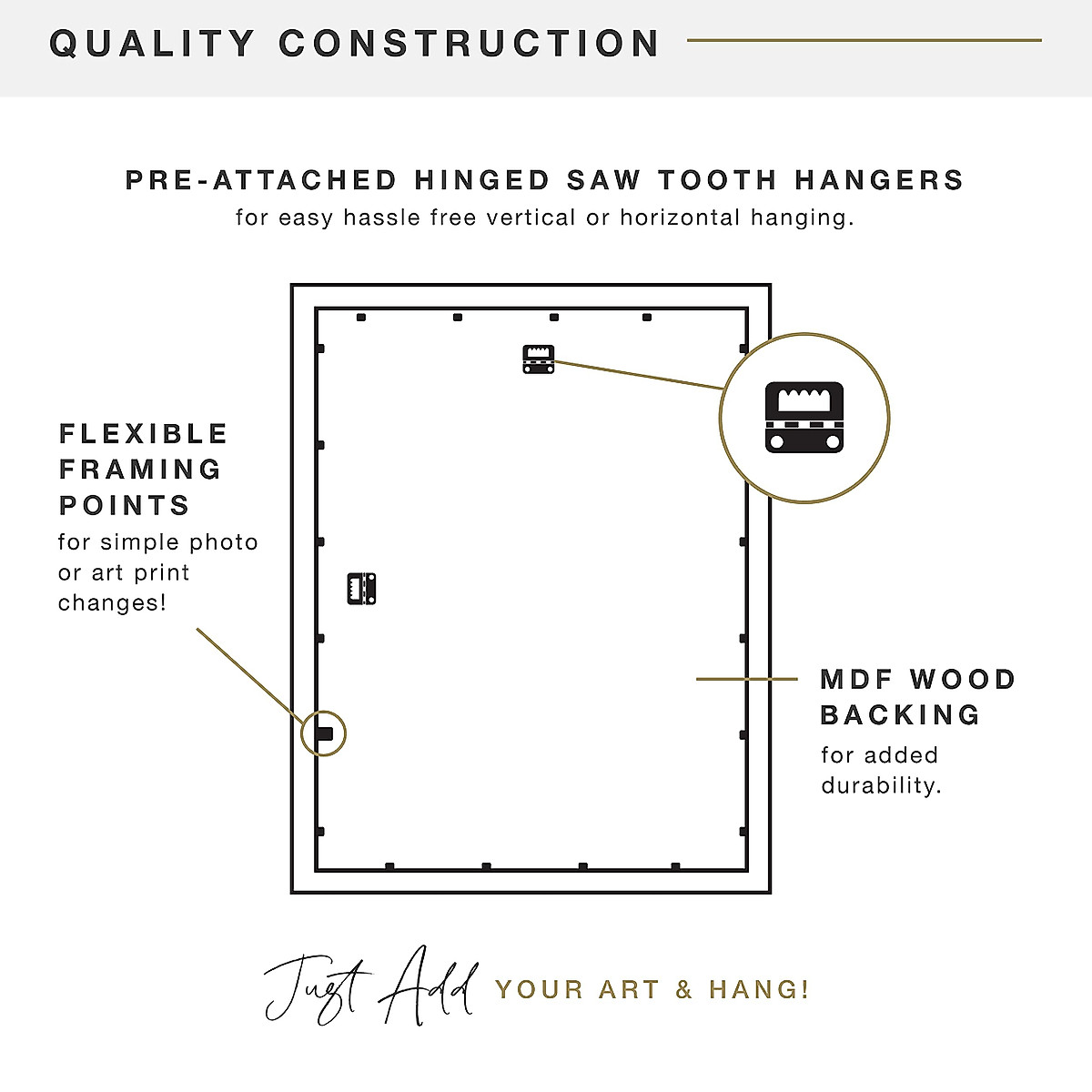 MCS, Black Marseille Poster Frame, 16x24 Inch, 16 x 24