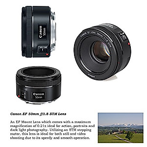 Canon EOS 6D Mark II DSLR Camera w/ 24-105mm STM Lens Bundle + Canon EF 75-300mm III Lens, Canon 50mm f/1.8 and 500mm Preset Lens + Deluxe Backpack + 64GB Memory + Monopod + Professional Bundle