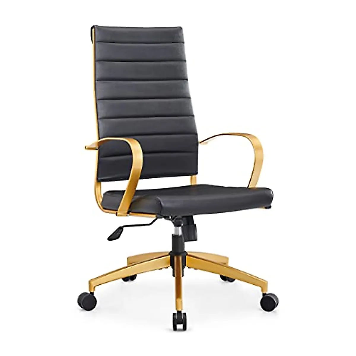CAROCC Gold Office Chair Executive Office Chair Ergonomic High Back Conference Computer Chair with Lumbar Support White Executive Swivel Office Desk Chair 350+lb 4020 (Gold Black)