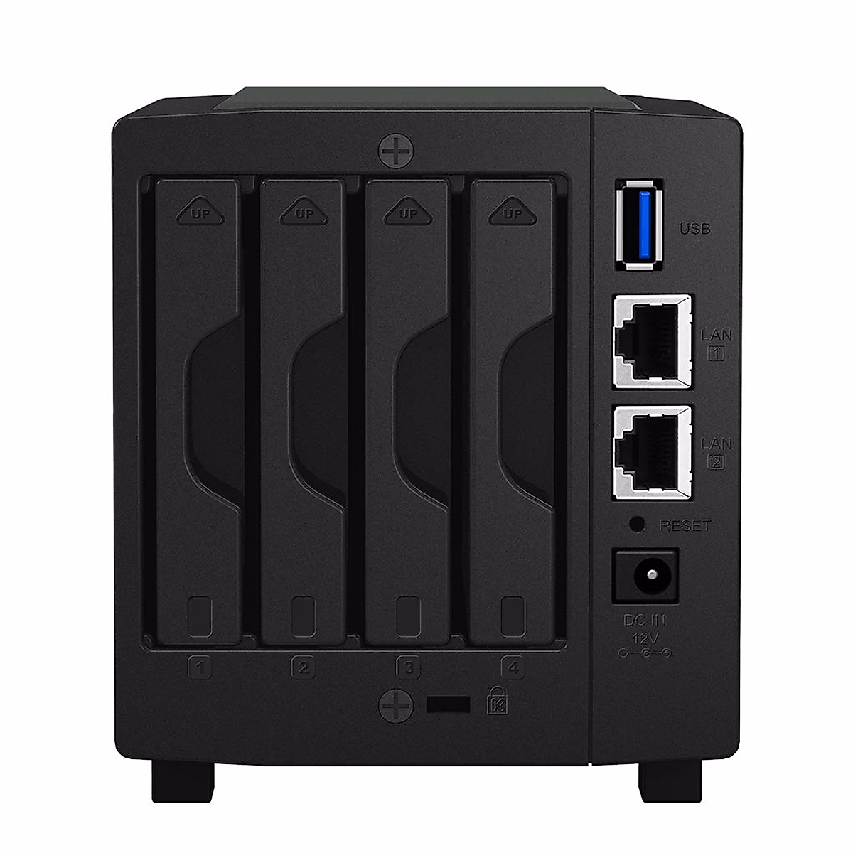 Synology DiskStation DS419slim Compact Desktop NAS Server, Marvell Armada 385 88F6820, 512MB DDR3 SDRAM, 16TB SATA HDDs, DSM Software
