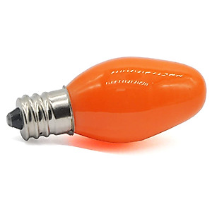 QVQCWD Night Light Bulb,Scentsy Light Bulbs for Plug-in Nightlight Wax Warmer and Candle Warmers,Replacement Light Bulbs for Salt Lamps,E12 Base Clear and Orange Bulbs