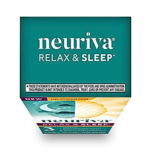 NEURIVA Melatonin Free Natural Sleep Aid Supplement with L-Theanine to Help You Relax & Ashwagandha to Support Restorative Sleep So You Can Wake Up Feeling Refreshed, 30ct Capsules