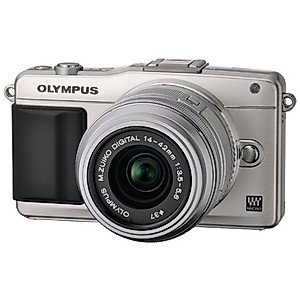 Olympus E-PM2 16MP Mirrorless Digital Camera with 14-42mm and 40-150mm Two Lens Kit (Silver) (Old Model)