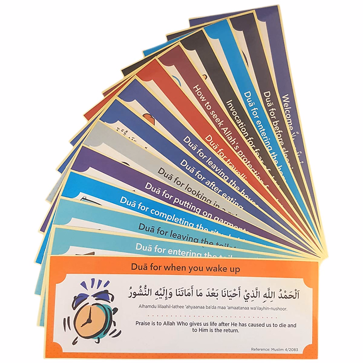 19 PCS DIY Removable Muslim Family Dua Sticker Decal Wall Mural Islamic Arabic Quotes Letters Wall Sticker (Mix Color)