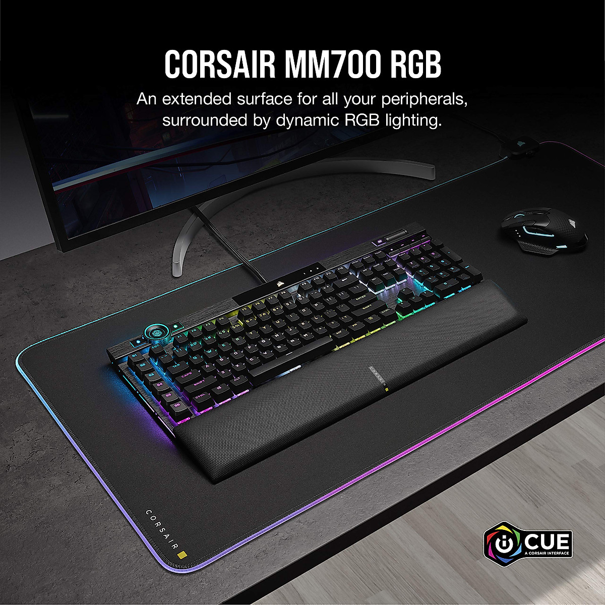 Corsair MM700 RGB Extended Cloth Gaming Mouse Pad