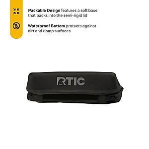 RTIC 15 Can Everyday Cooler, Soft Sided Portable Insulated Cooling for Lunch, Beach, Drink, Beverage, Travel, Camping, Picnic, for Men and Women, Black