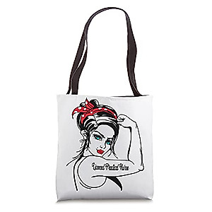 Licensed Practical Nurse LPN Rosie The Riveter Pin Up Tote Bag