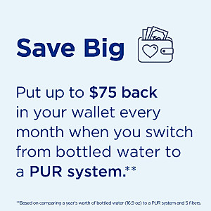 PUR PLUS 7-Cup Water Filter Pitcher with 1 Lead-Reducing PUR Plus Filter, Dishwasher Safe, Powerful Filtration, Filter Change Indicator Light, White, PPT711W