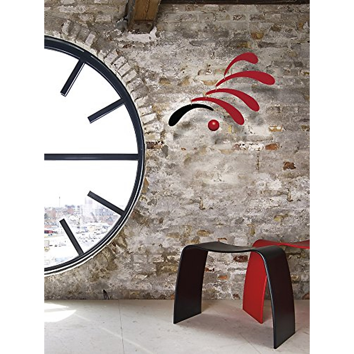 Flowing Rhythm Red Hanging Mobile - 18 Inches - Handmade in Denmark by Flensted