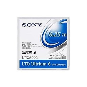 Sony LTX2500G LTO Ultrium 6 Data Cartridge 2.50 TB (Native) / 6.25 TB (Compressed) 2775.59 ft (LTX2500G)