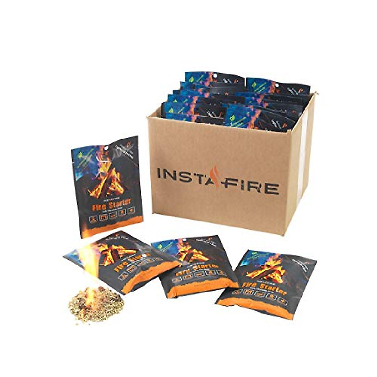 (8 Packs) Insta-Fire Fire Starter Emergency Fuel Eco-Friendly Granulated Bulk Excellent for Camping, Hiking, Fishing, and Other Outdoor Activities - As seen on Shark Tank!