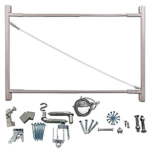 Adjust-A-Gate Steel Frame Anti Sag Impervious to Fade & Rust Adjustable Gate Building Kit with Patented Truss Cable System & Telescoping Bars, 2 Pack