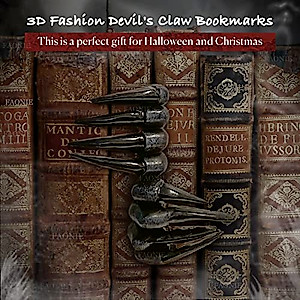 FAONIE Thriller Demon Hand Bookmark, Fashionable Devil's Hand Resin Bookmark Horror Halloween Bookmark The Best Gift for Friends Family Book Friends