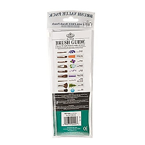 Royal & Langnickel RSET-9158 Royal Zip N' Close Gold Taklon Clear Acrylic Handle Detail Brush Set, 10.5 x 3.9 x 0.5, Multicolor, 7-Piece