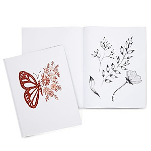 Paper Junkie Hardcover White Books for Students, Sketching, Story Writing, Blank inside (8.5 x 11 In, 3 Pack)