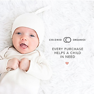 Colored Organics - Organic Cotton Baby Kimono Bodysuit - Long Sleeve One Piece - 0-3 Months - Natural